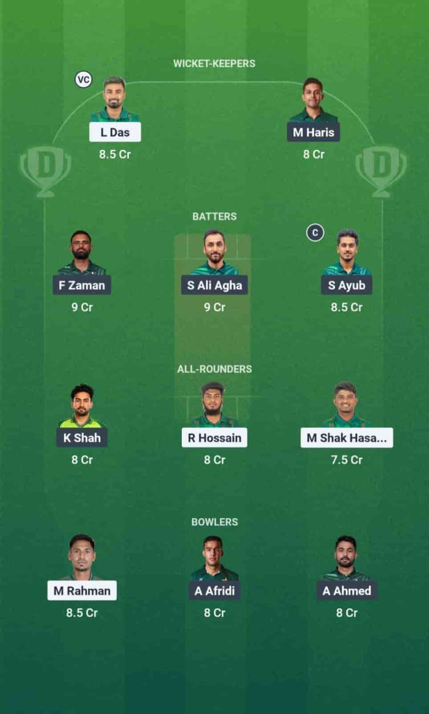 BAN vs PAK Dream11 Prediction: Pitch Report & Stats, BAN vs PAK T20I 2025- Match 1